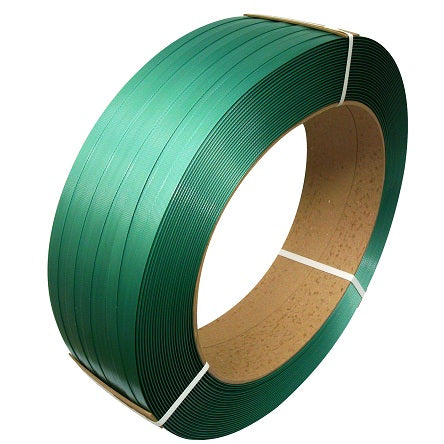 PET Strap 12 x 0.7mm x 1900m Polyester Strapping Green Embossed | eBPak