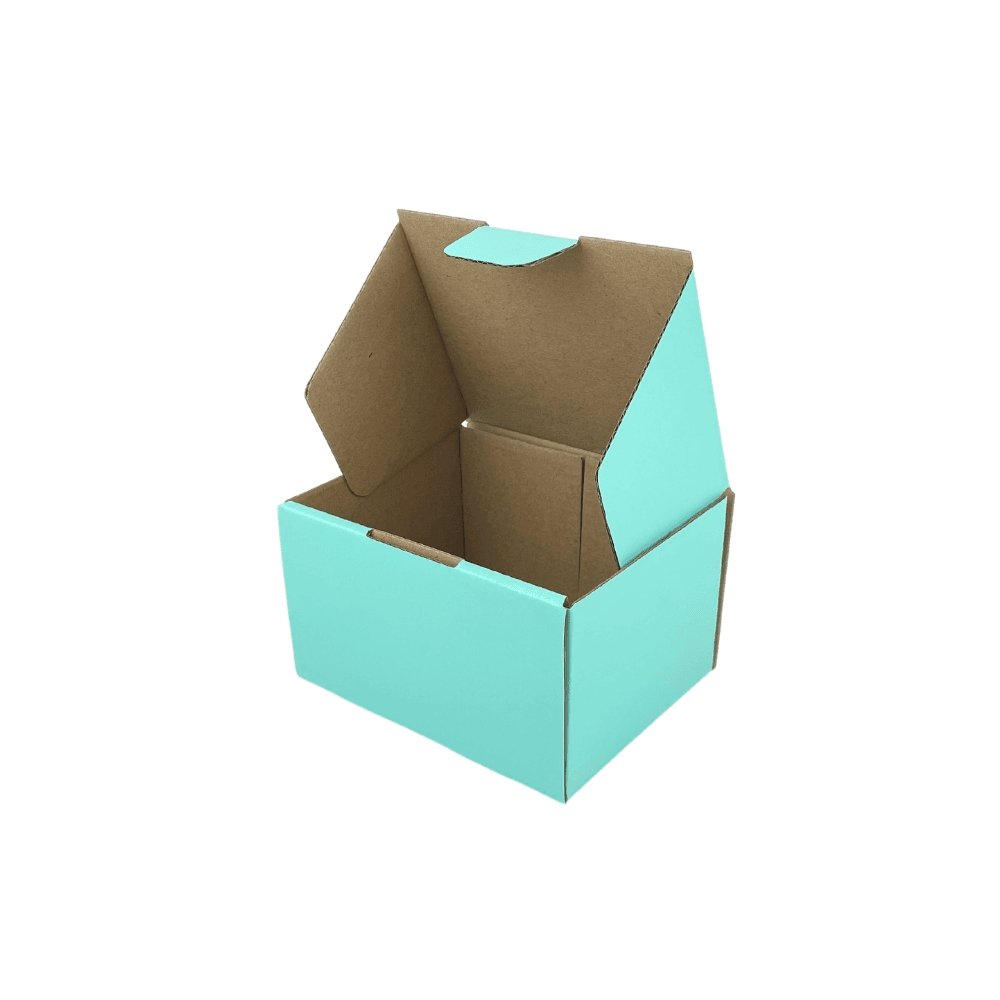 125 x 100 x 75mm Mint Blue Mailing Box B336 Diecut