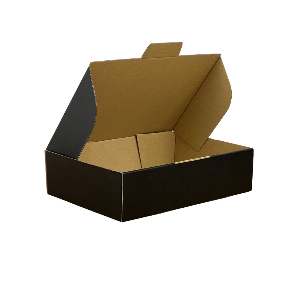Black Mailing Box B388 Diecut 285 x 195 x 75mm