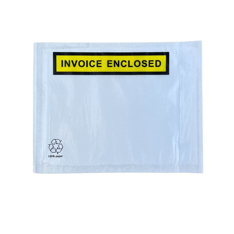 Eco Paper Invoice Enclosed Document Pouch 115 x 150mm - 100% Recyclable