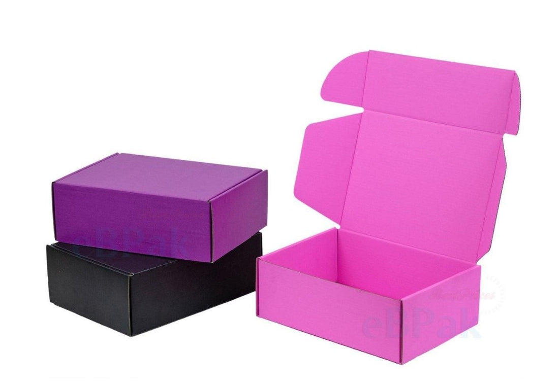 Premium Full Black Tuck Mailing Box 220 x 160 x 100mm B304